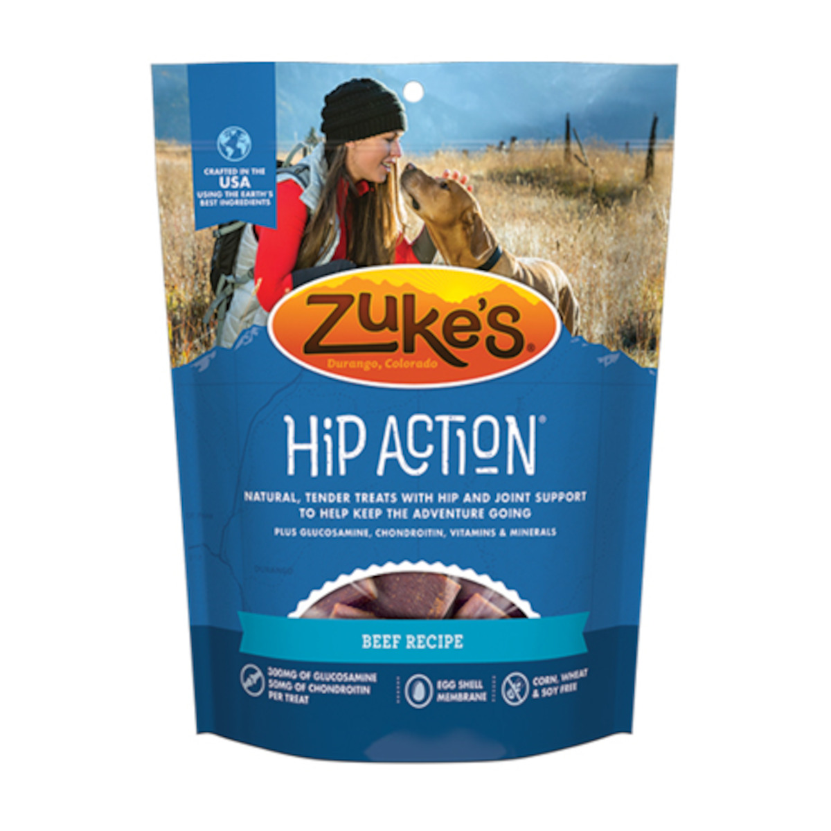 Zukes Hip Action Beef Dog Treat - Gebo's