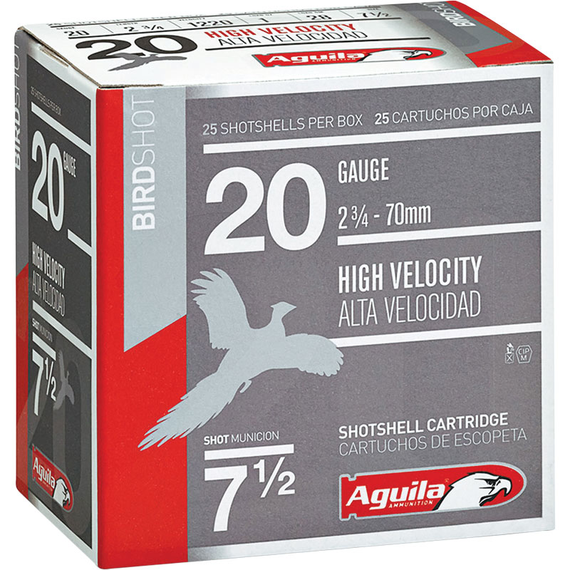 25 Ct. Aguila 20 Gauge High Velocity Shotgun Shells - Gebo's