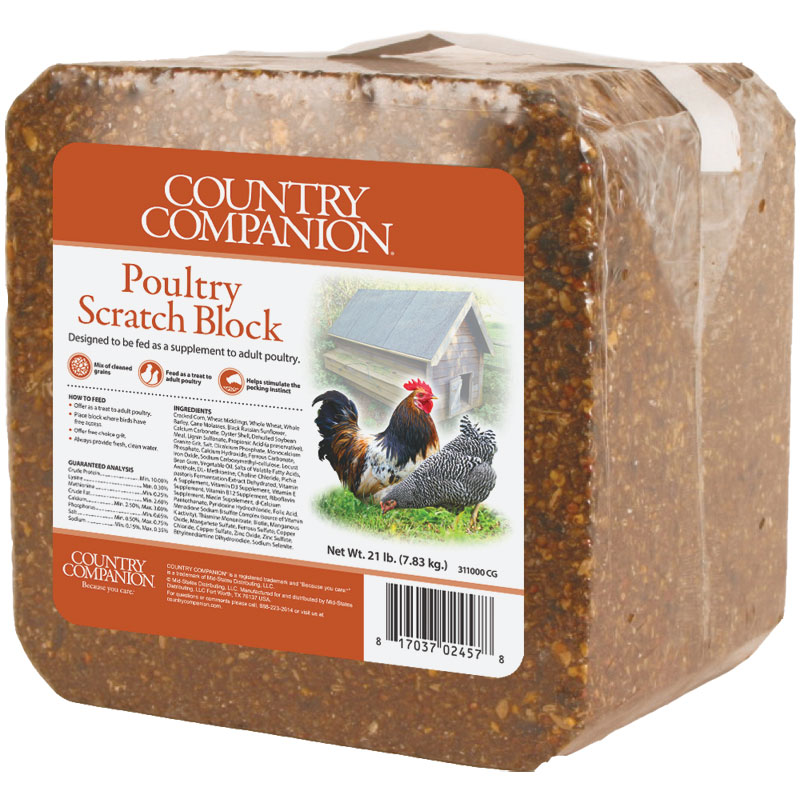 50 Lb. Country Companion Poultry Scratch Block - Gebo's 50 Lb. Country Companion Poultry Scratch Block - Gebo's