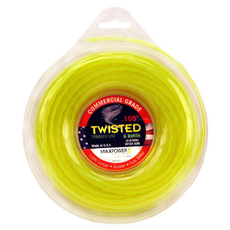 MaxPower .105"x90' Twisted Trimmer Line - Gebo's