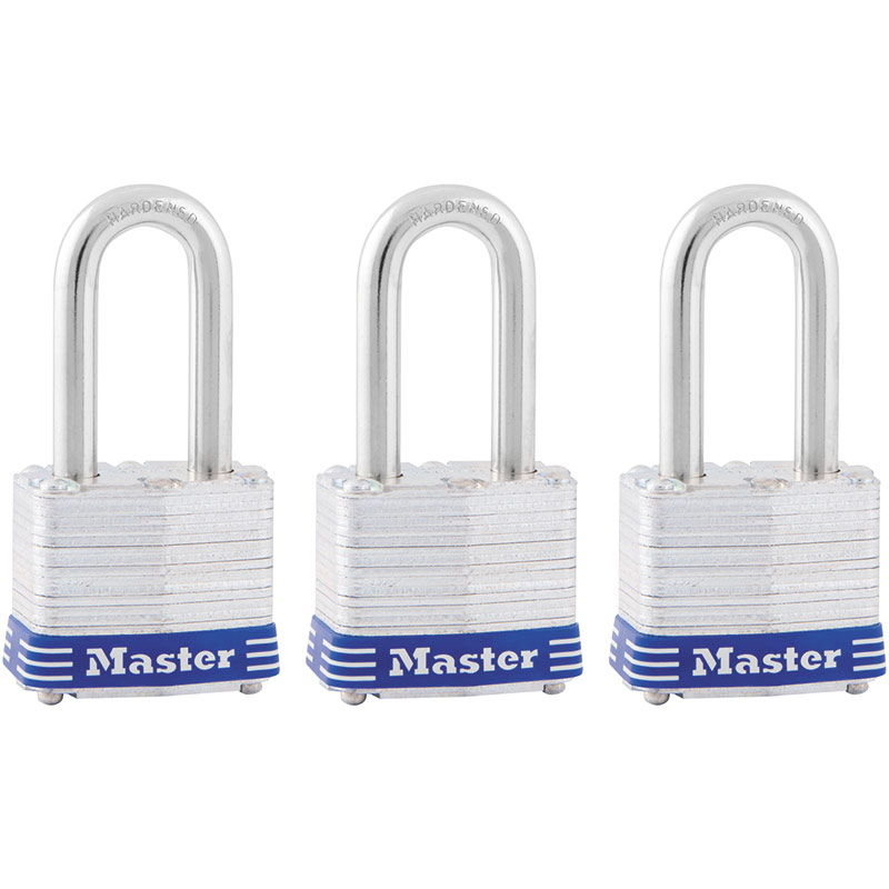 3 Pk. Master Lock Laminated Steel Pin Tumbler Padlock - Gebo's