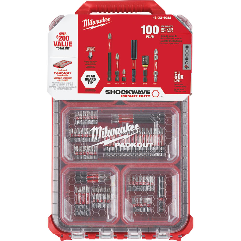 100 Pc. Shockwave Driver Bit Packout Kit - Gebo's
