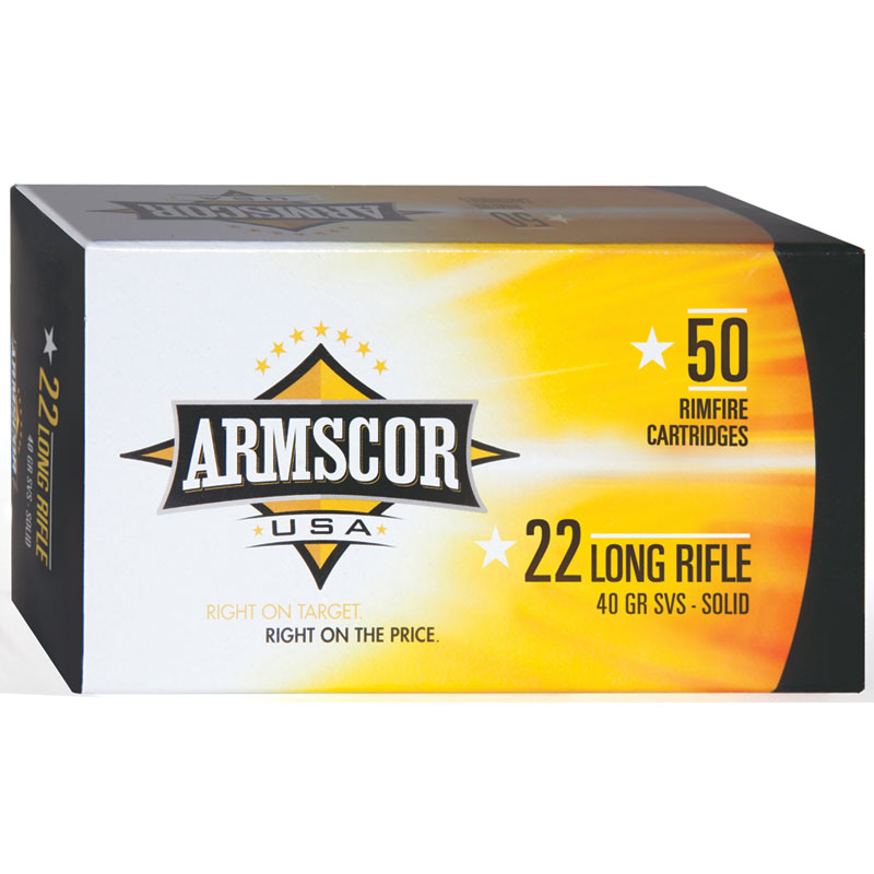 50 Ct. Armscor 40 GR SVS Solid Rimfire Cartridges - Gebo's