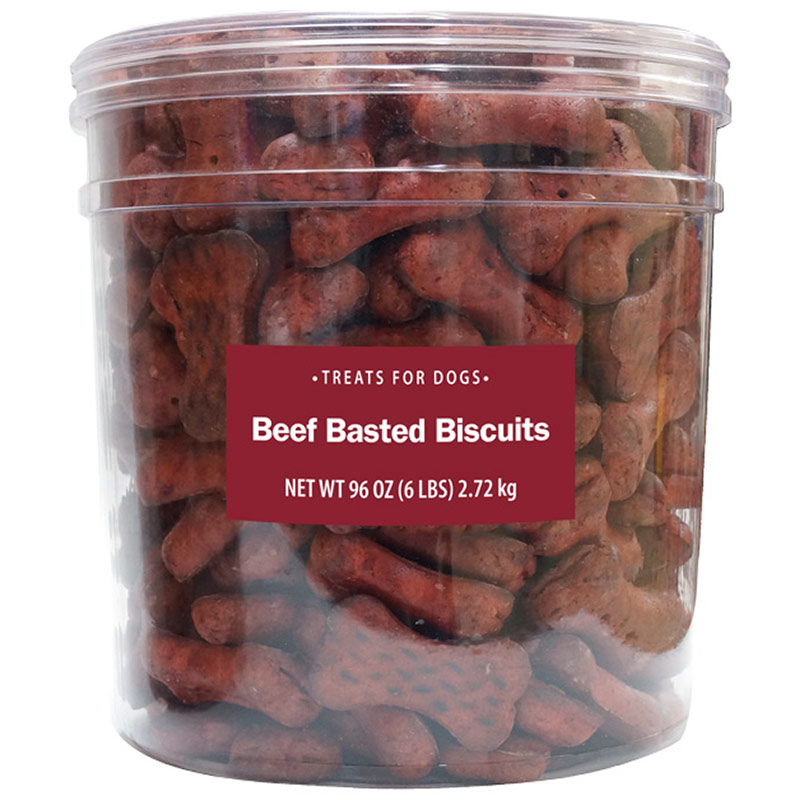 6 Lb. Beef-Basted Biscuit Dog Treats - Gebo's