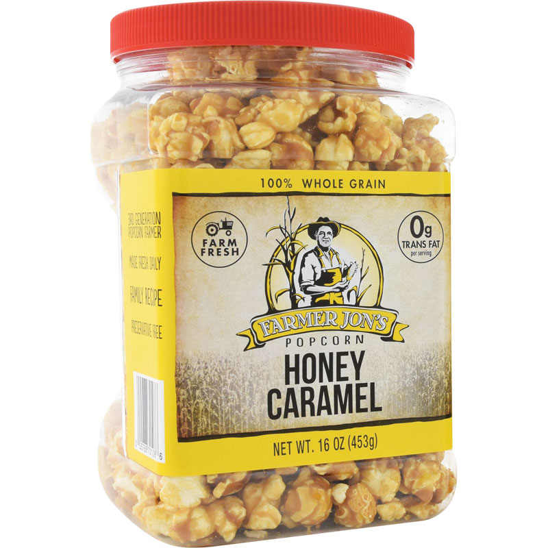 16 Oz. Farmer Jon's Honey Caramel Popcorn - Gebo's