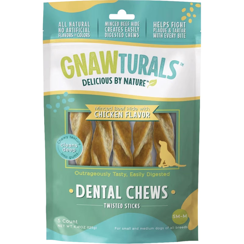 5 Ct. Gnawturals Chicken Flavored Dental Chews for Dogs - Gebo's