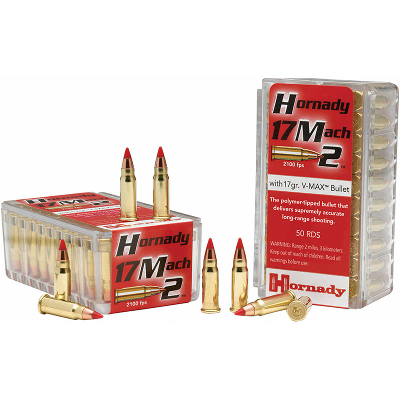 Hornady .17 Mach 2 17 Gr. V-MAX Varmint Express Rimfire Ammo - Gebo's