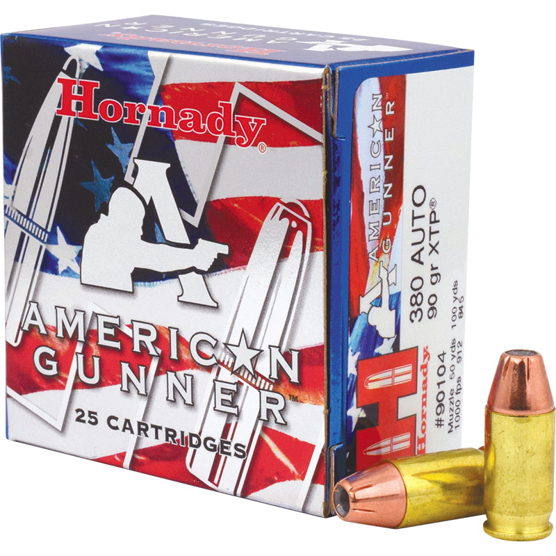 Hornady 380 AUTO 90 Gr. XTP American Gunner Ammo - Gebo's
