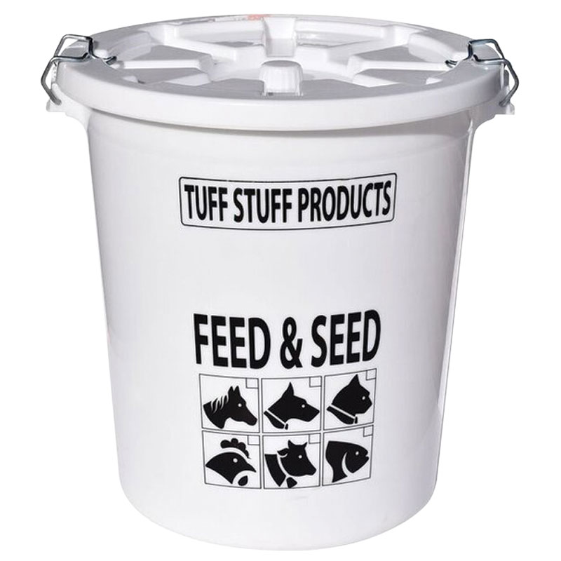 17 Gal. Tuff Stuff Products Feed & Seed Drum Storage With Lid - Gebo's