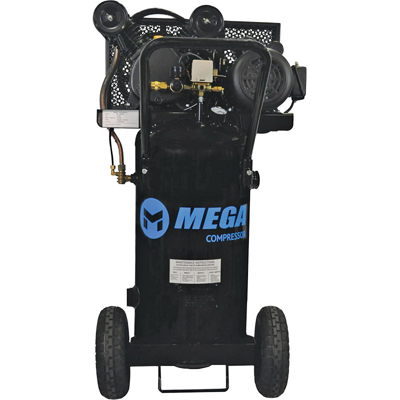 Mega Compressor 20 Gal. 2 HP Vertical Air Compressor - Gebo's