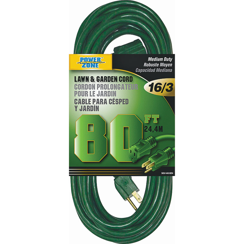 80' Power Zone Lawn & Garden Cord - Gebo's