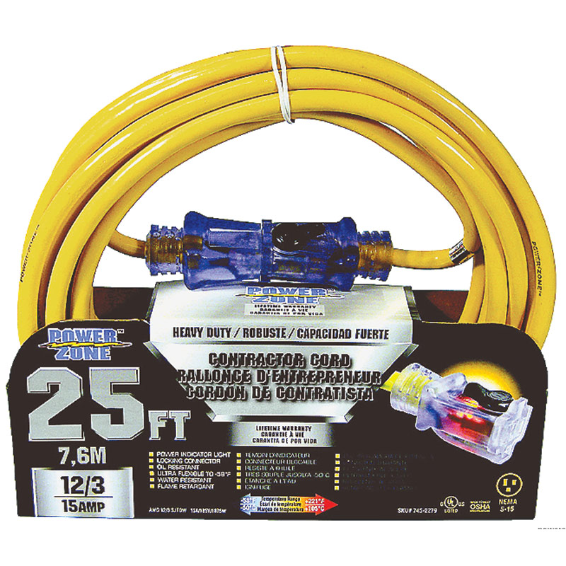 25' Power Zone Extension Cord - Gebo's