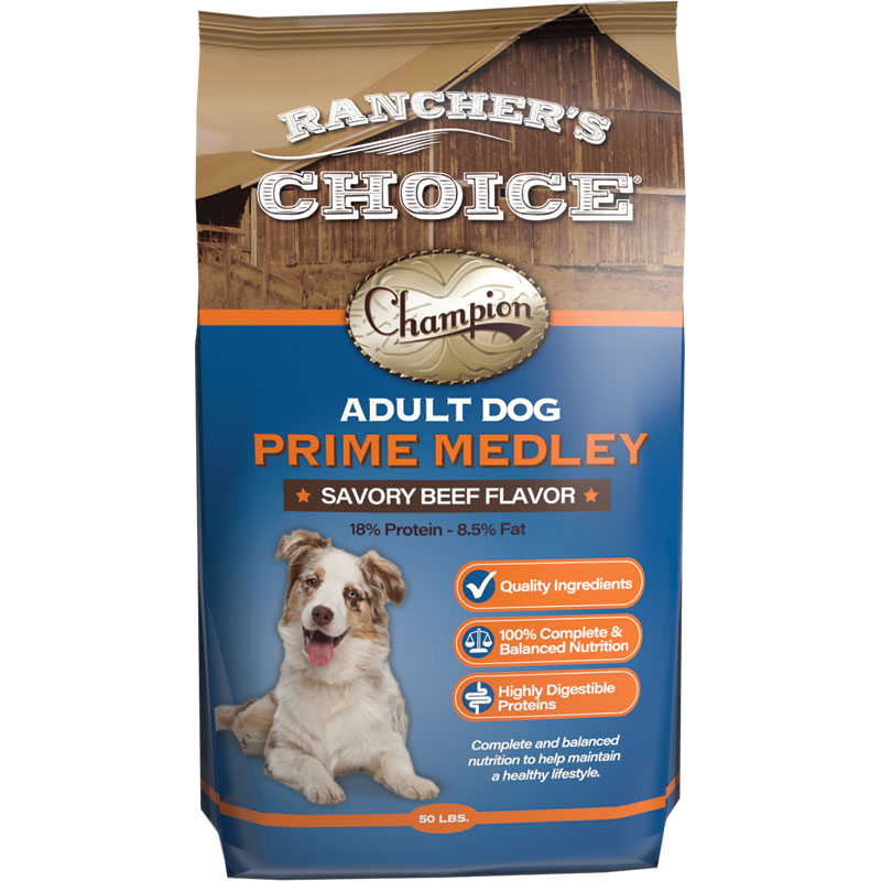 50 Lb. Rancher's Choice Prime Medley Beef Flavor Adult Dog Food - Gebo's