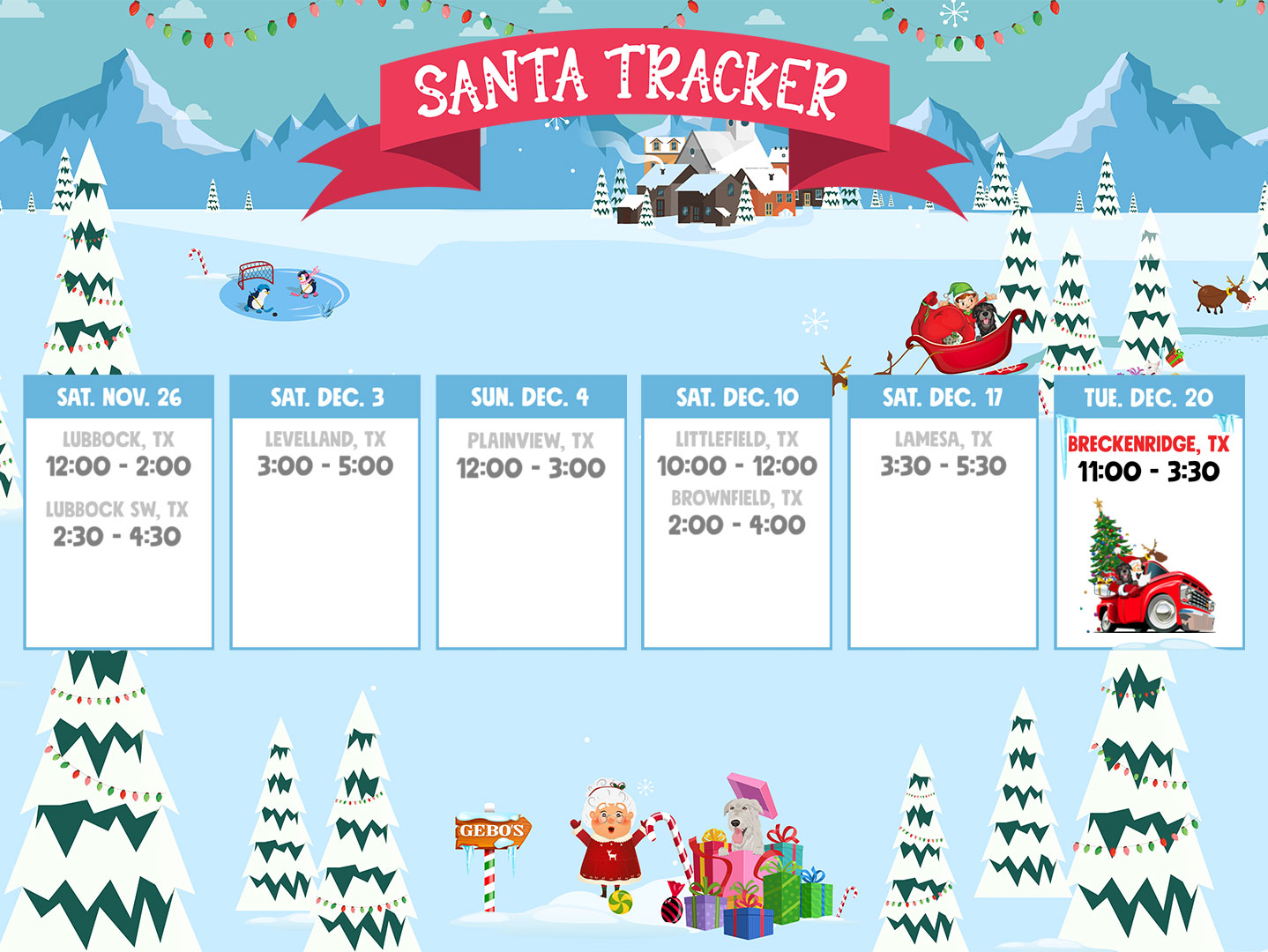 Santa Tracker - Gebo's